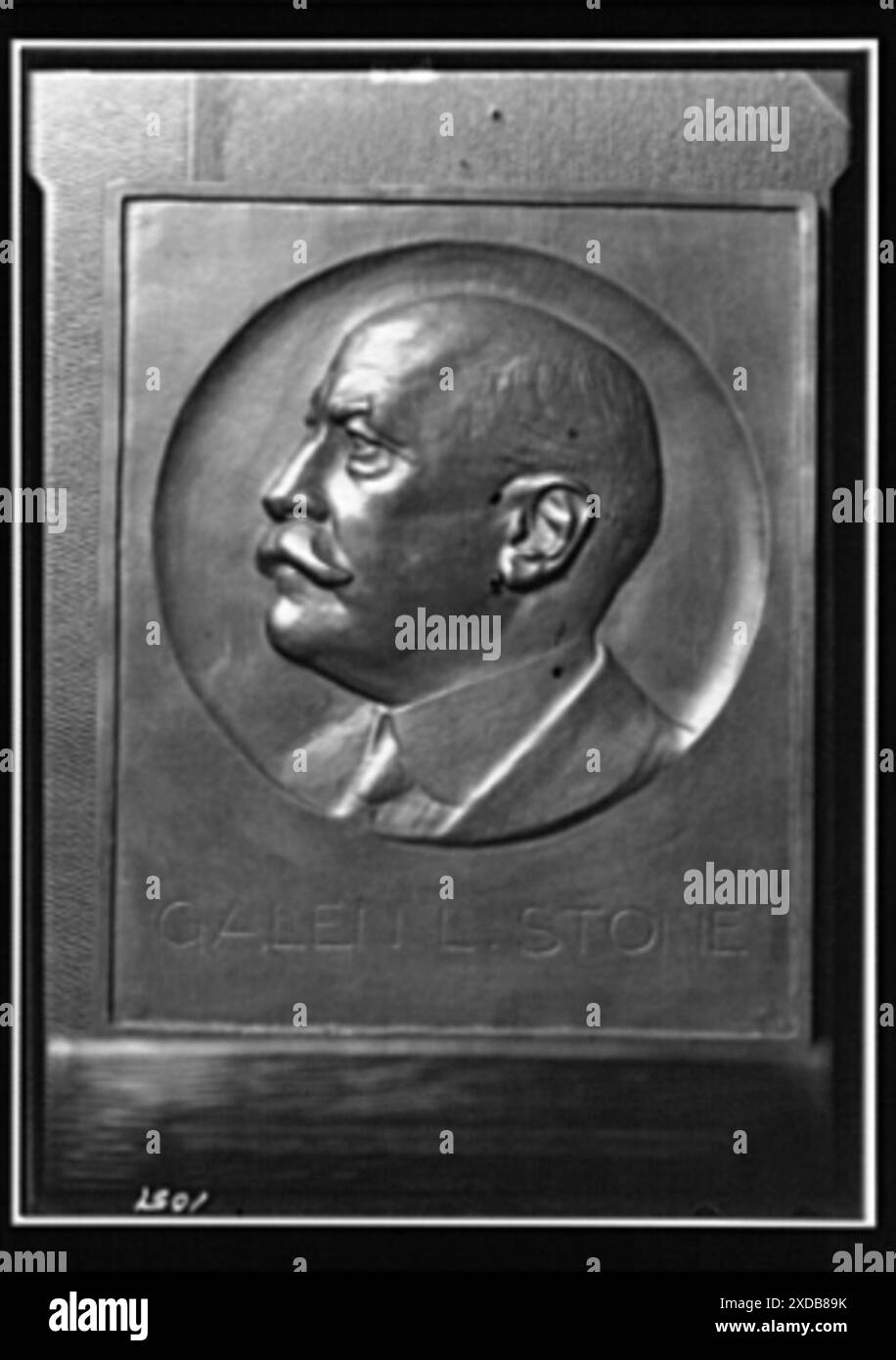 Stone, Galen L., Mr., portrait relief. Genthe photograph collection ...