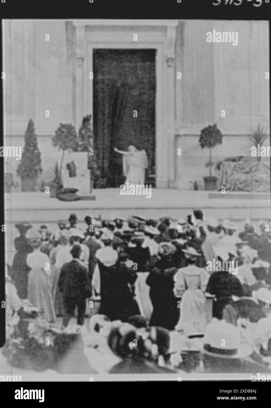 Bernhardt, Sarah, on stage as Phedre at the Greek Theatre in Berkeley ...