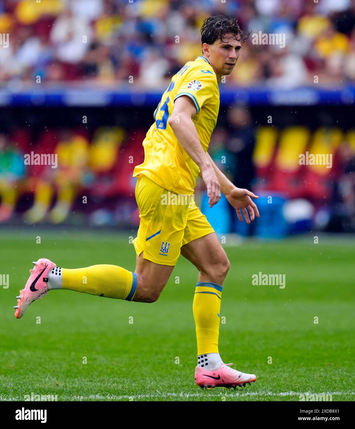 Ukraine's Illya Zabarnyi during the UEFA Euro 2024 Group D match at the ...