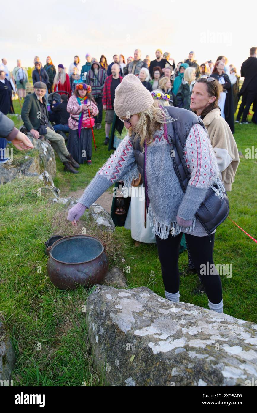 Summer Solstice, Bryn Celli Ddu, Llanddaniel Fab,Anglesey, North Wales ...