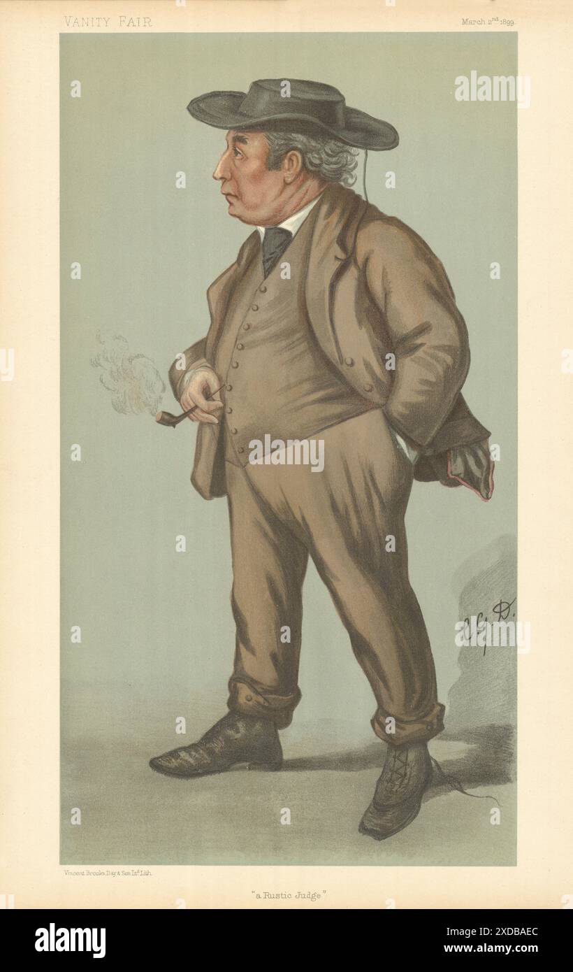 VANITY FAIR SPY CARTOON Lord Justice Roland Williams 'a Rustic Judge ...
