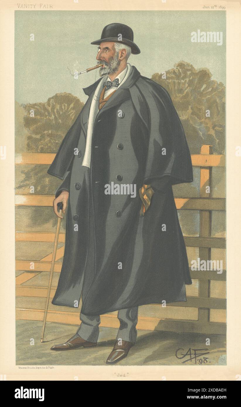 VANITY FAIR SPY CARTOON Jonathan Backhouse 'Jed'. Banker. Barclays 1899 ...