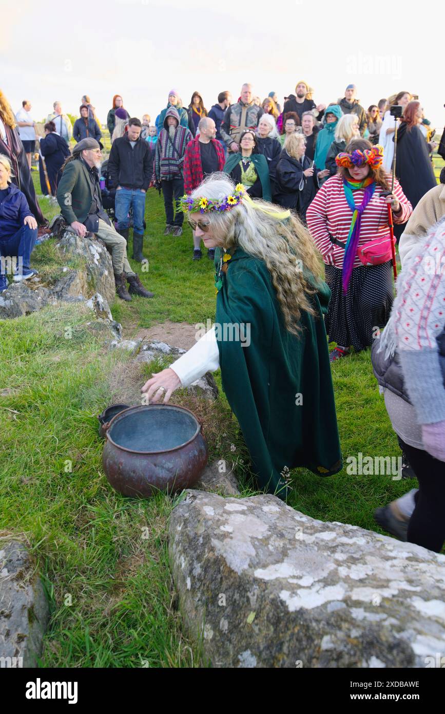 Summer Solstice, Bryn Celli Ddu, Llanddaniel Fab,Anglesey, North Wales ...