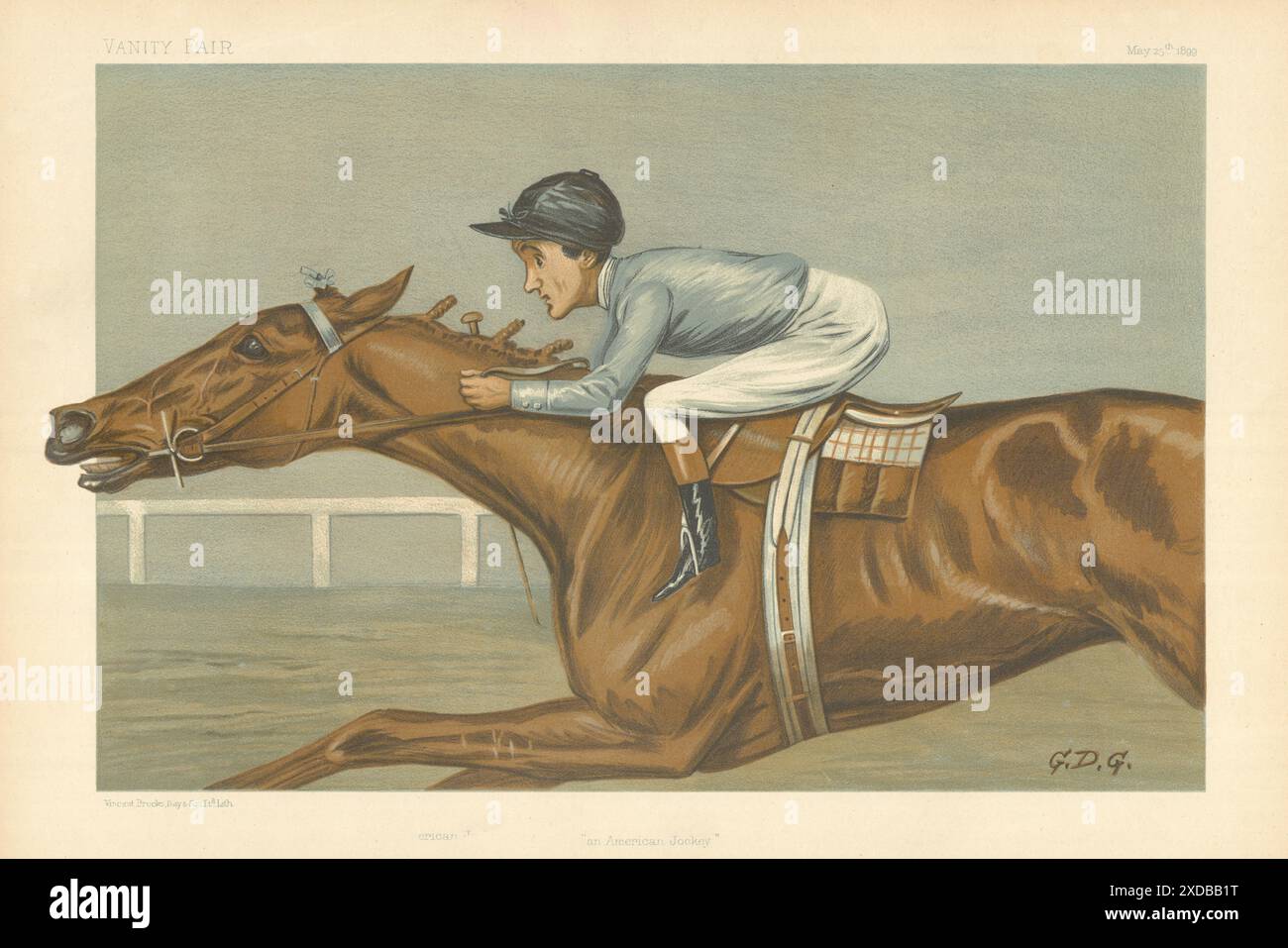 VANITY FAIR SPY CARTOON James Forman "Tod" Sloan 'An American Jockey ...