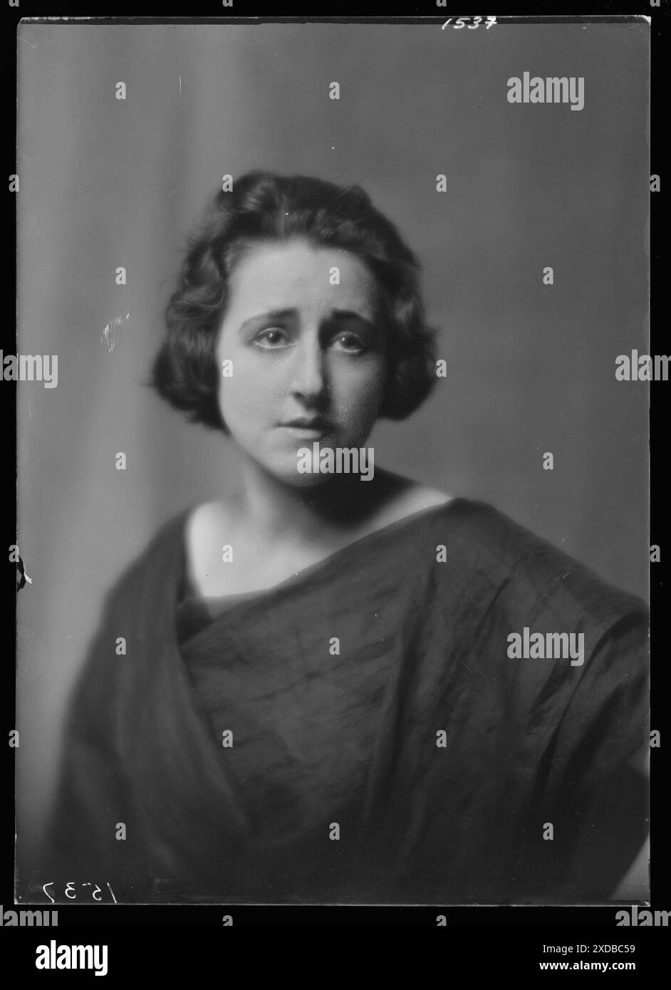 Schultz, Mrs., portrait photograph. Genthe photograph collection Stock ...