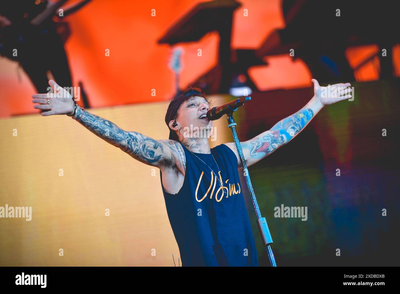 Napoli, Italy. 08th June, 2024. The Italian singer Niccolò Moriconi ...