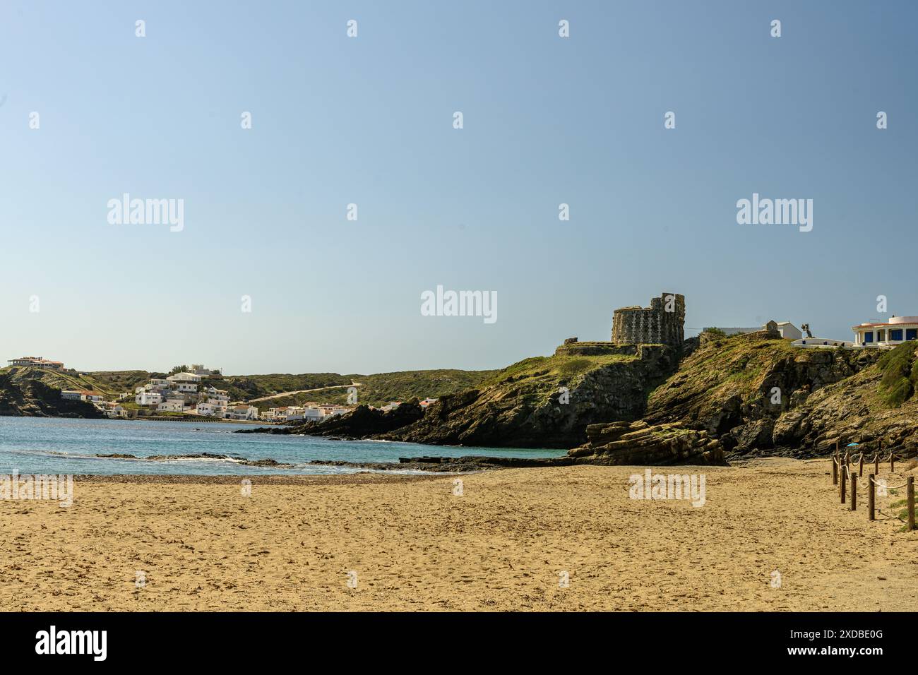 Stunning coastal landscape of Cala Sa Mesquida in Menorca, featuring ...