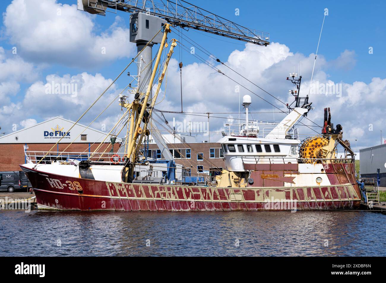 fishing vessel HD-36 Volharding at Damen Shipyards, Den Helder ...