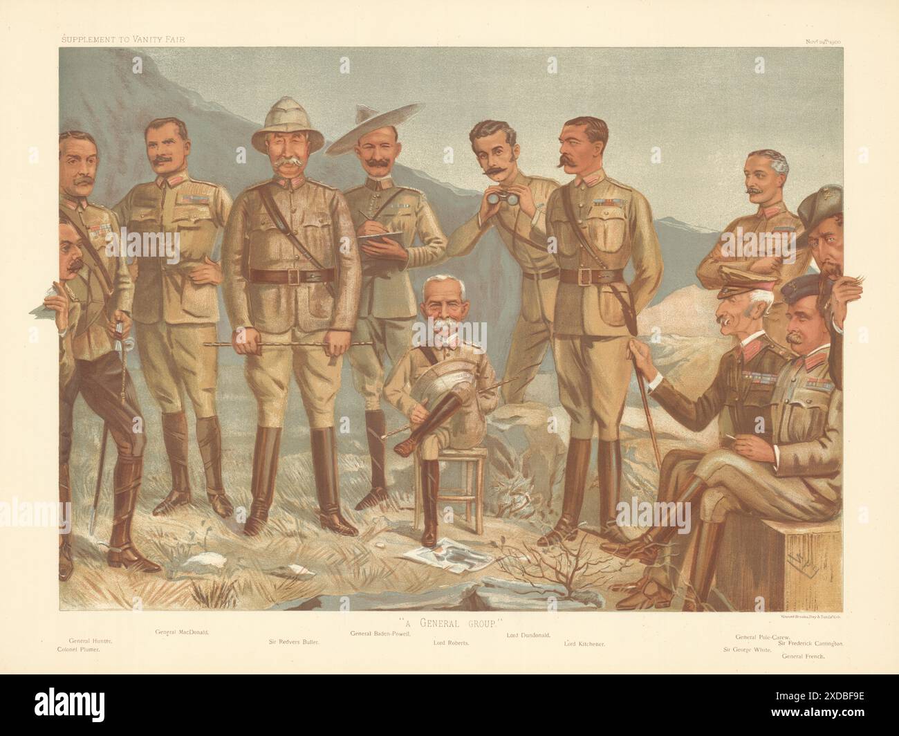 VANITY FAIR SPY CARTOON FOLIO Lord Roberts & commanders. 'A General ...