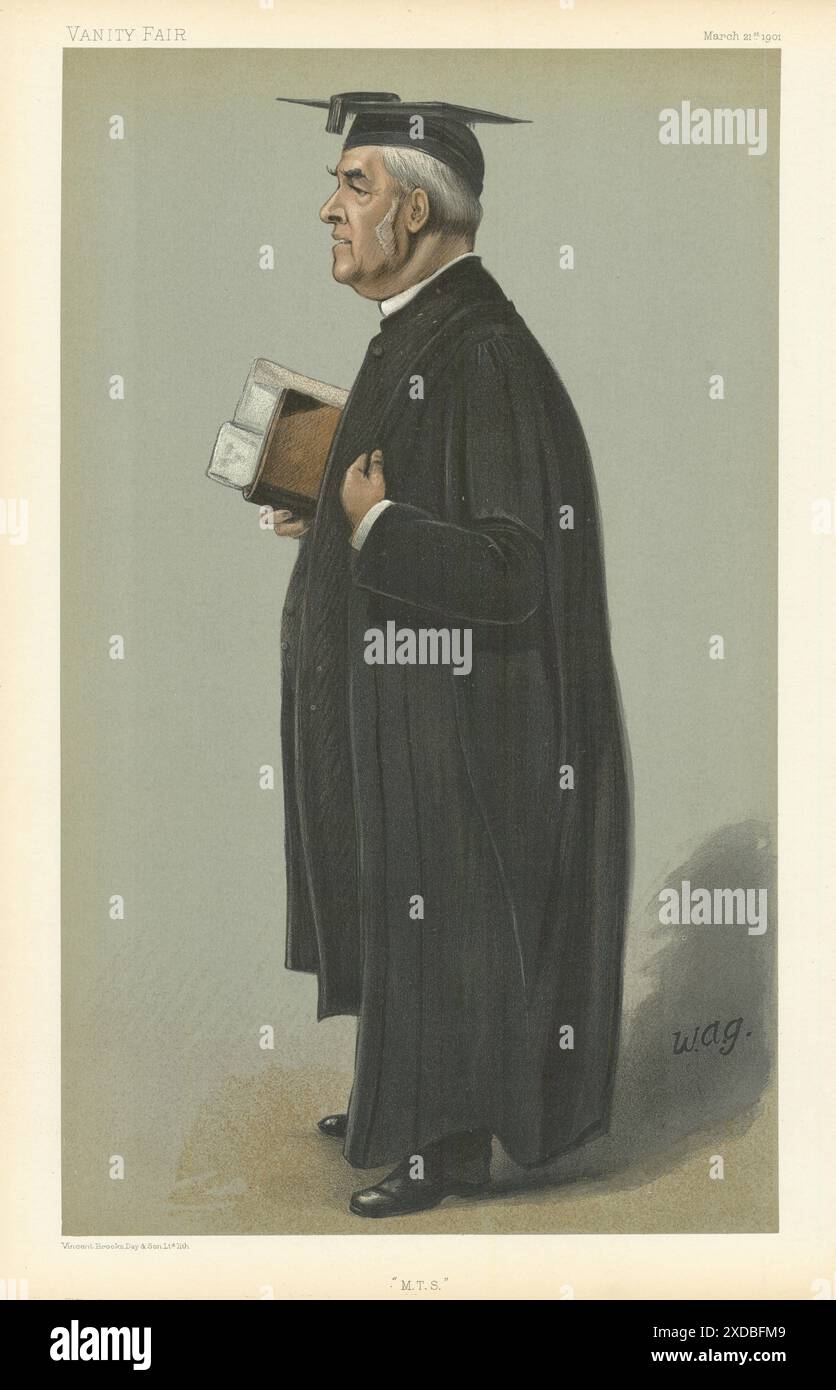 VANITY FAIR SPY CARTOON Rev William Baker 'MTS' Merchant Taylors ...
