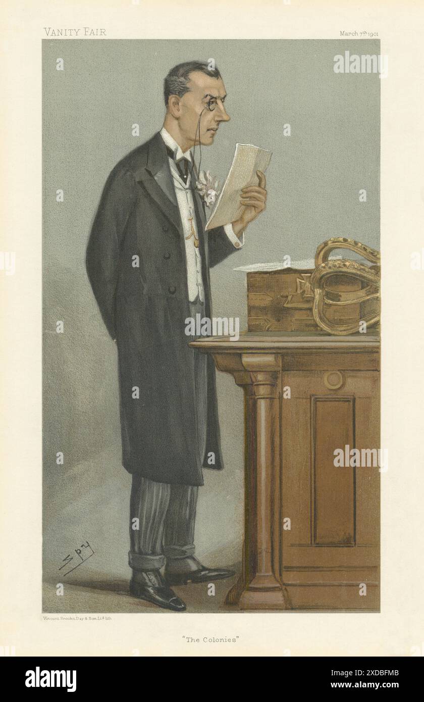 VANITY FAIR SPY CARTOON Joseph Chamberlain 'The Colonies'. Politics ...