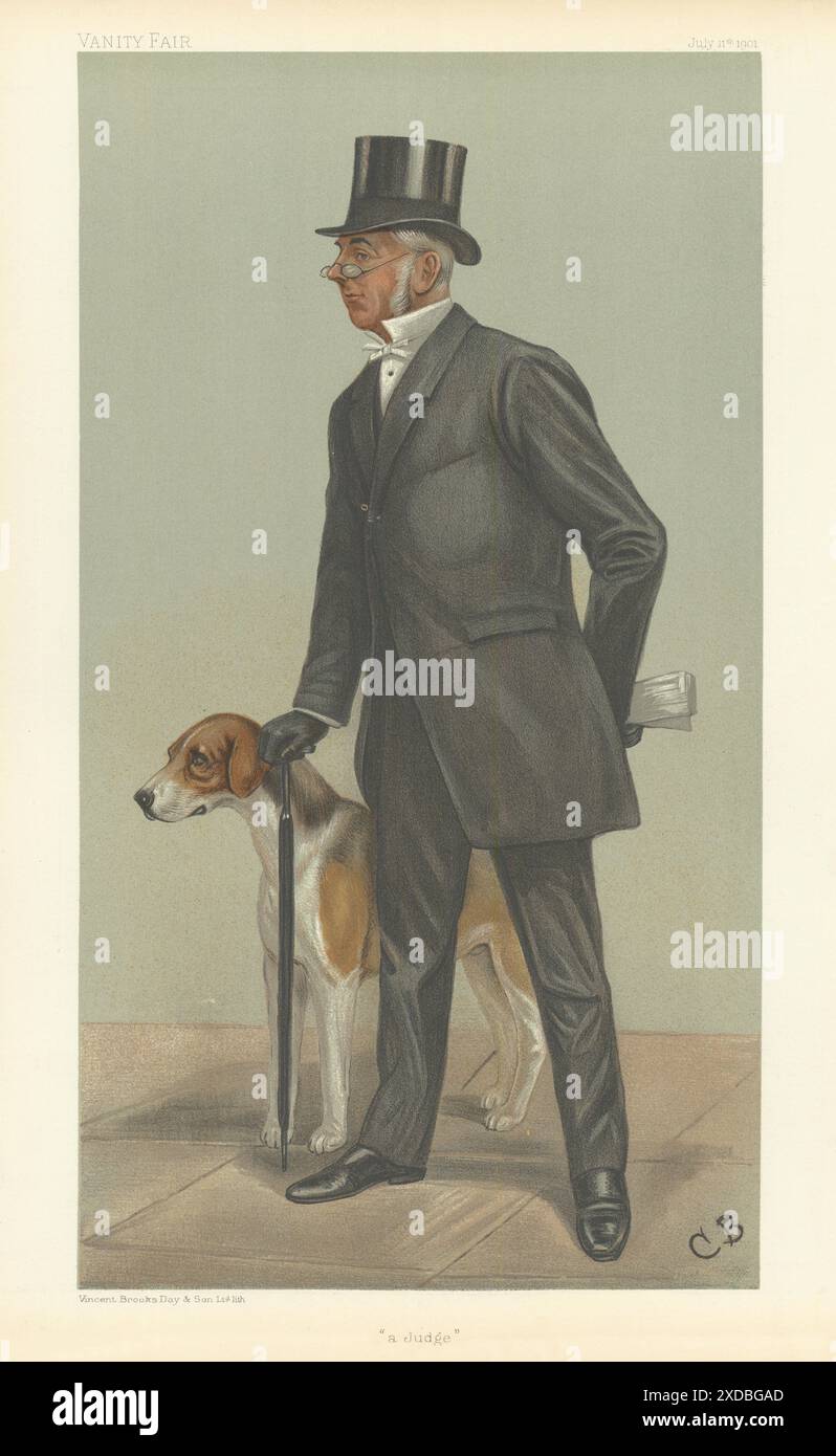 VANITY FAIR SPY CARTOON Rev Cecil Legard 'a Judge'. Clergy. Dog judge ...
