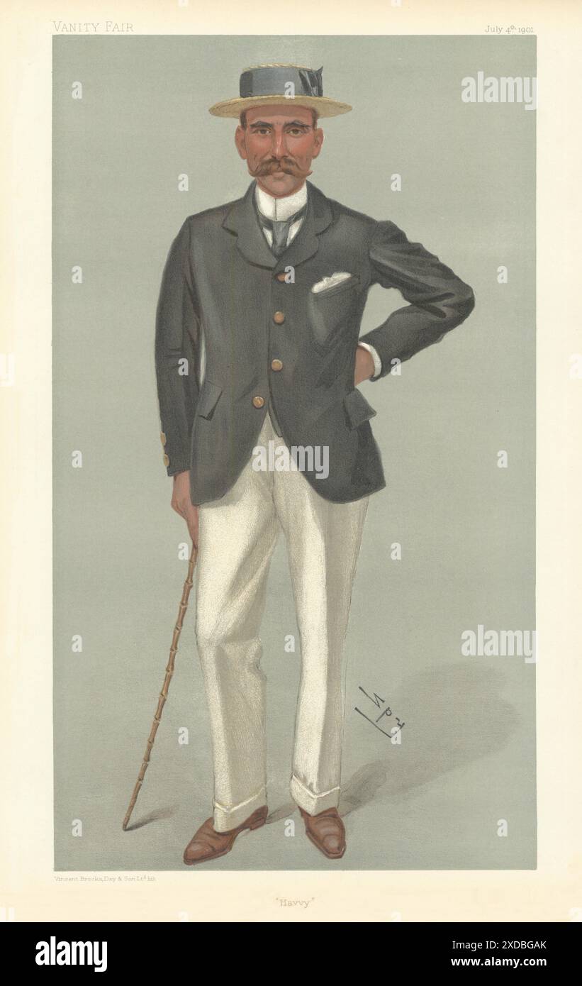 VANITY FAIR SPY CARTOON Reginald Saumarez de Havilland 'Havvy'. Eton ...