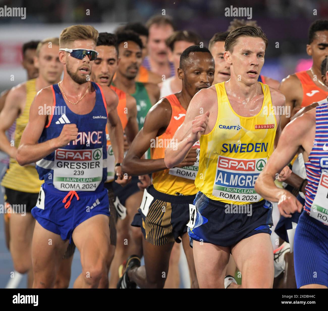 Andreas Almgren of Sweden competing in the men’s 10.000m final at the ...
