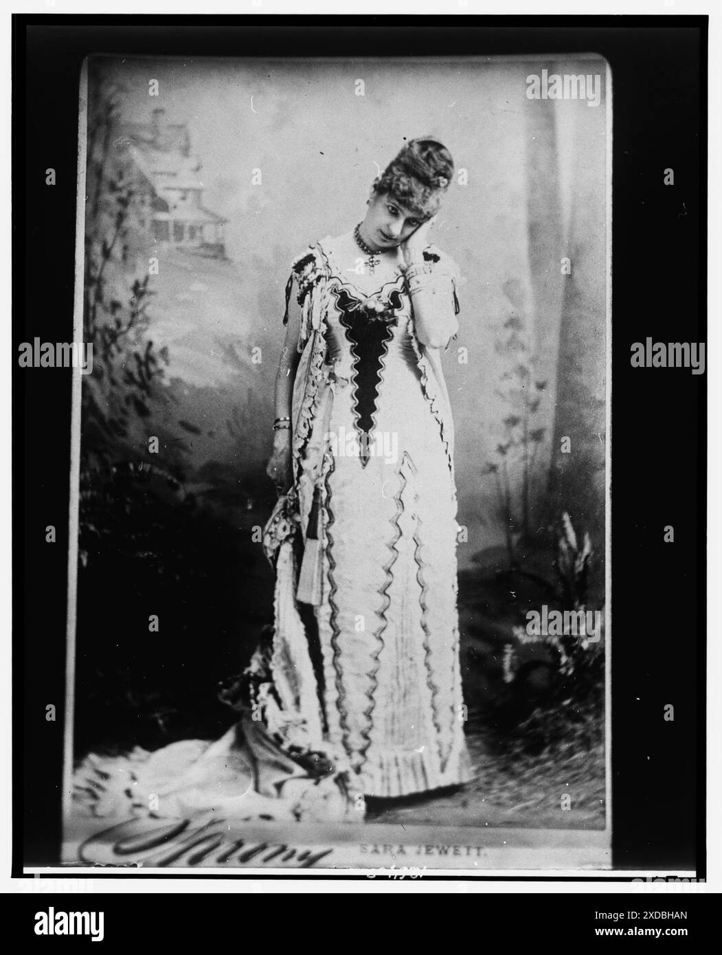 Portrait photograph of Sarah Jewett. Genthe photograph collection Stock ...