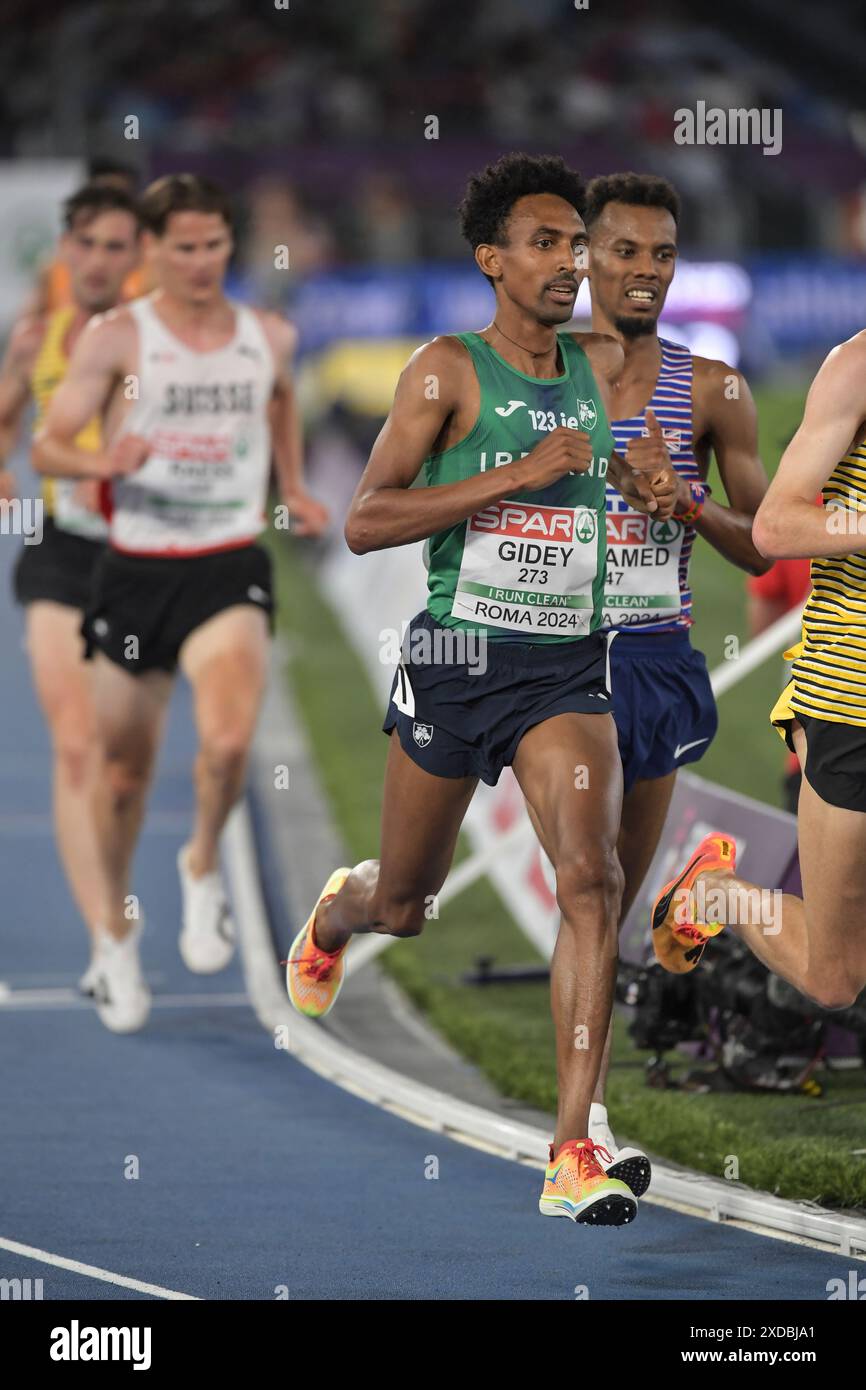 Efrem Gidey of Ireland competing in the men’s 10.000m final at the ...