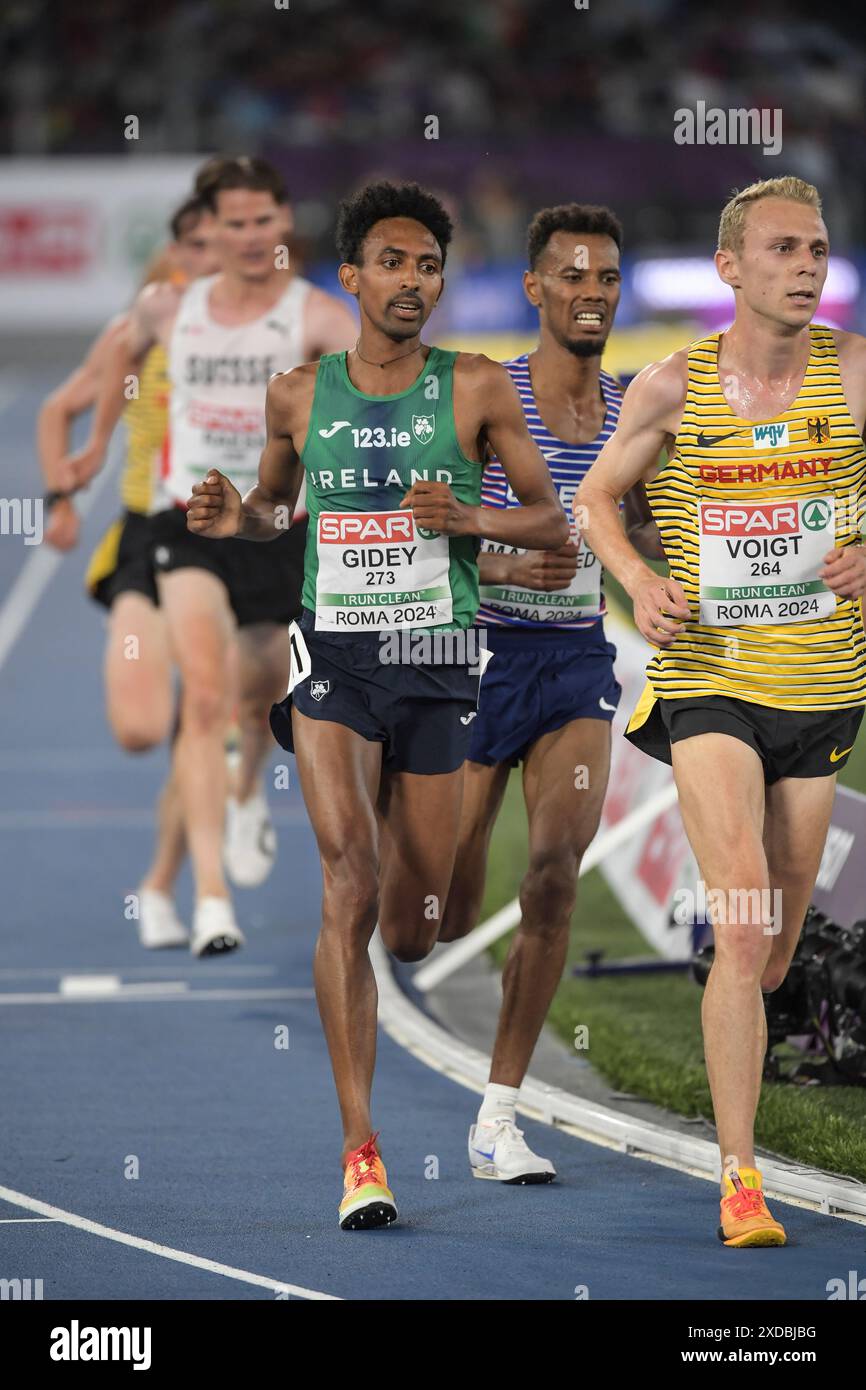Efrem Gidey of Ireland competing in the men’s 10.000m final at the ...
