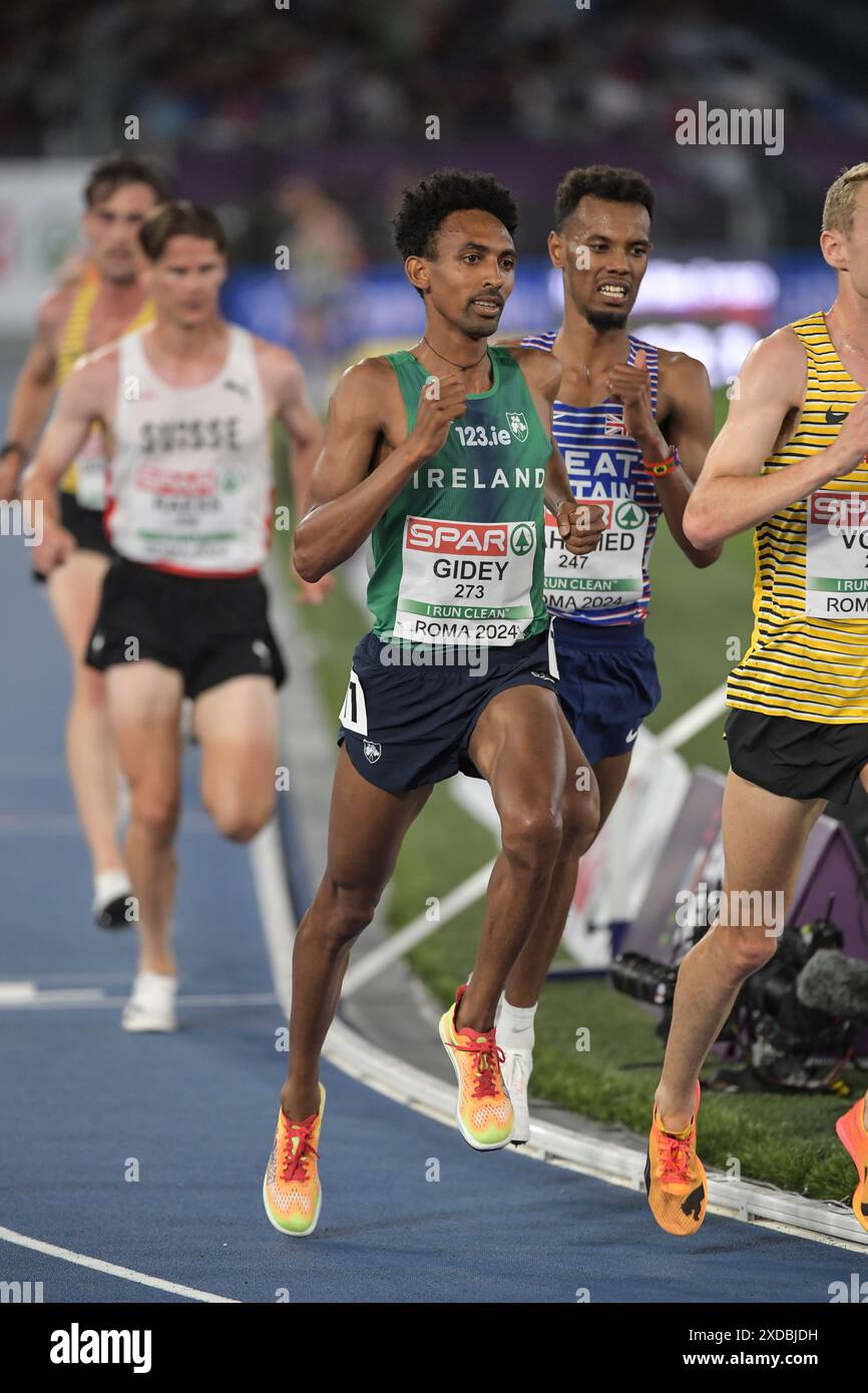 Efrem Gidey of Ireland competing in the men’s 10.000m final at the ...