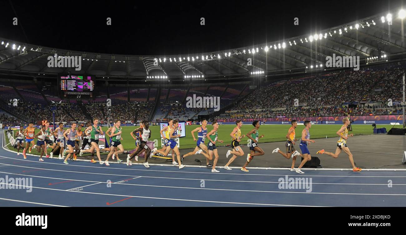 Men’s 10.000m final at the European Athletics Championships, Stadio ...