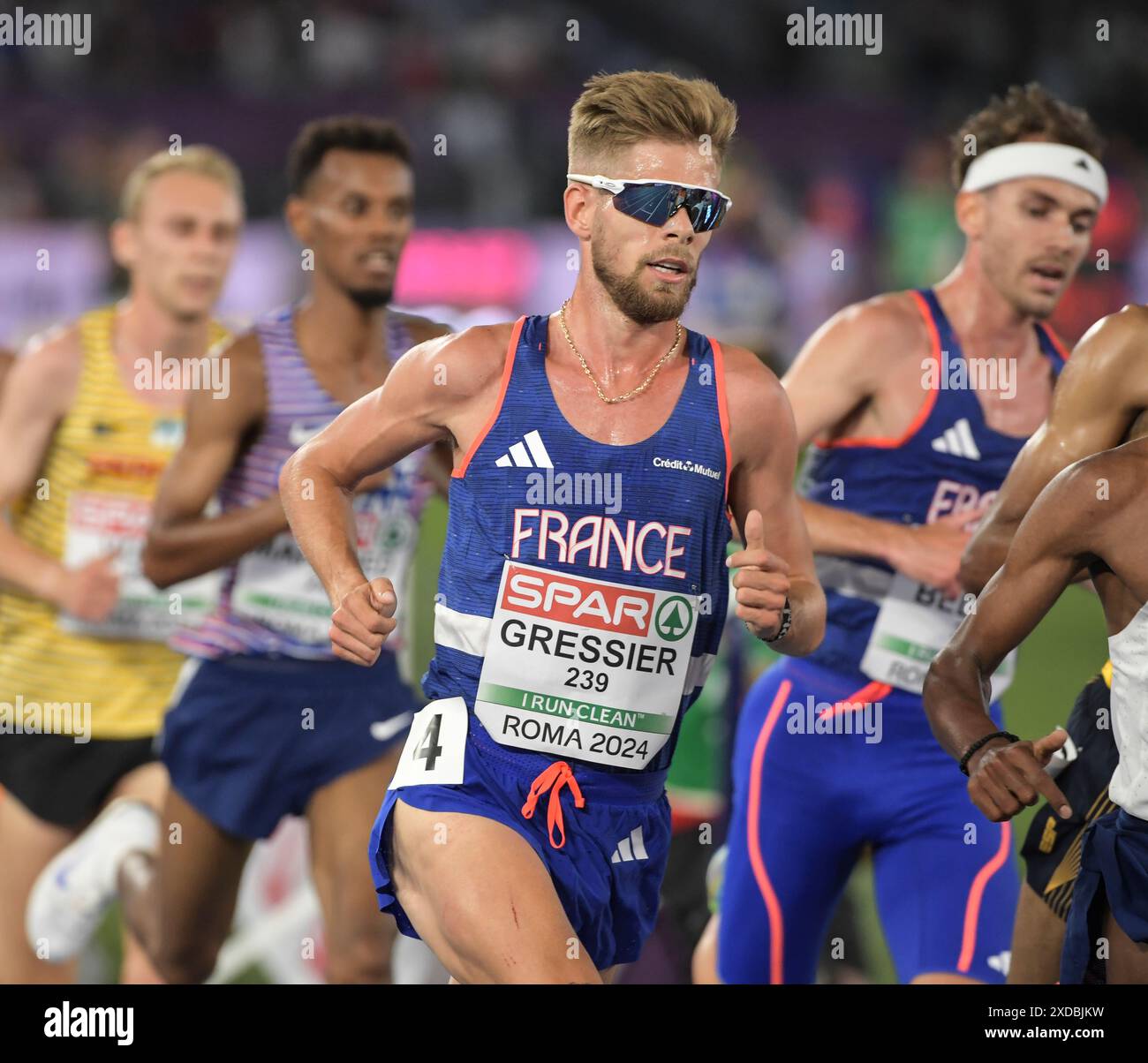 Jimmy Gressier of France competing in the men’s 10.000m final at the ...