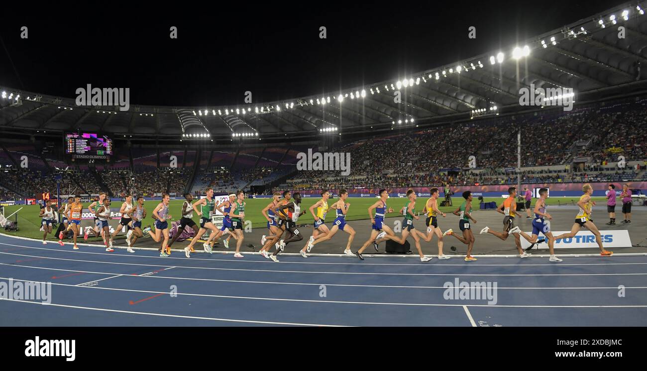 Men’s 10.000m final at the European Athletics Championships, Stadio ...