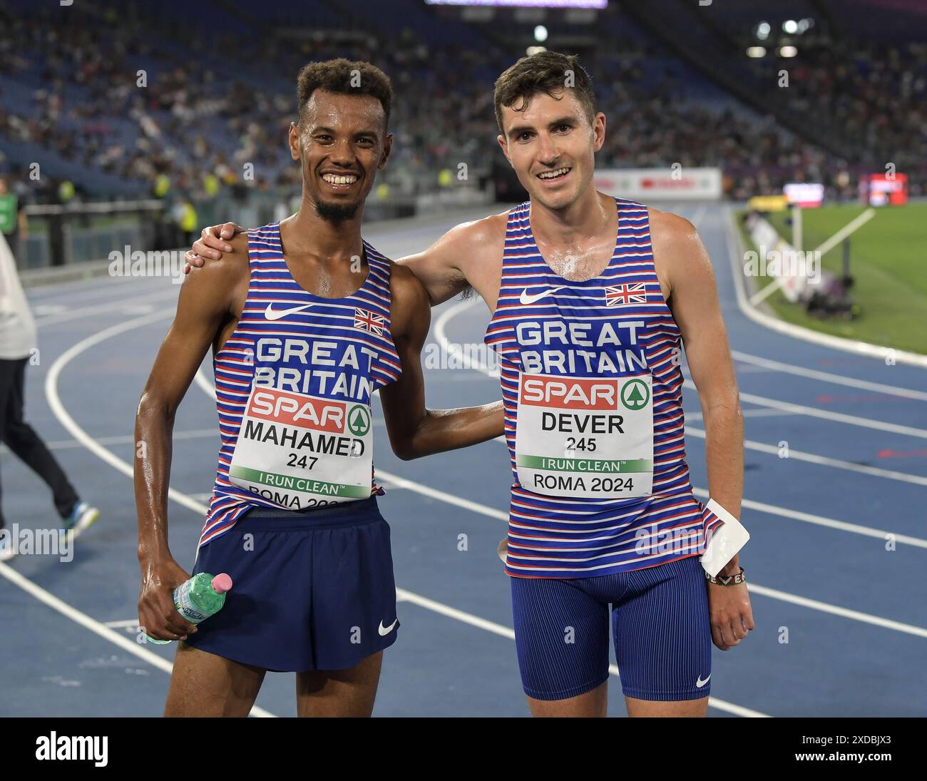 Patrick Dever of Great Britain competing in the men’s 10.000m final at the European Athletics ...