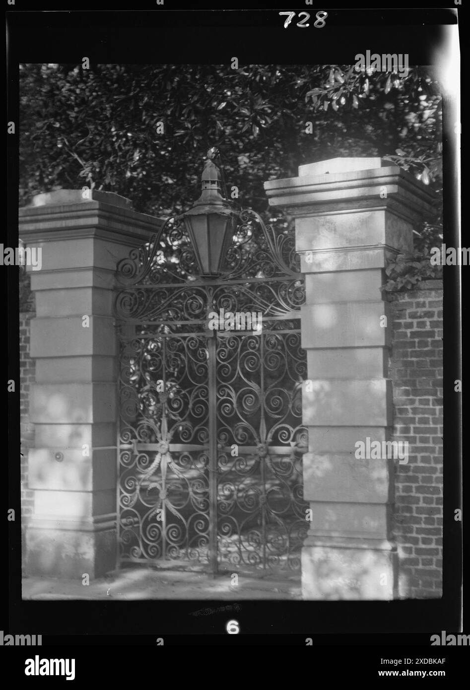 Wrought iron gate, [Christopher Werner wrought iron gate, 32 Legare ...