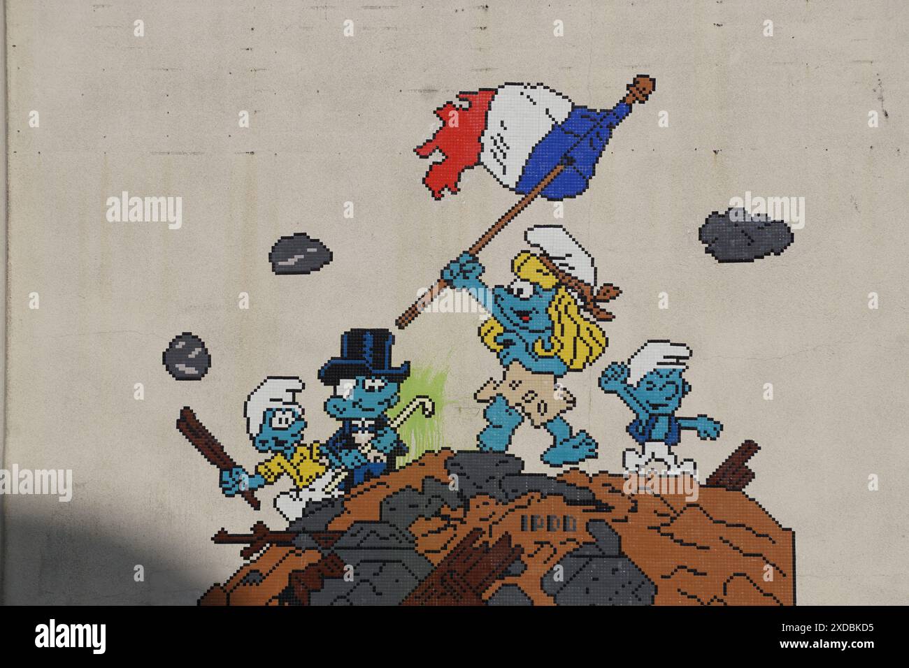 fun art in paris france Stock Photo - Alamy