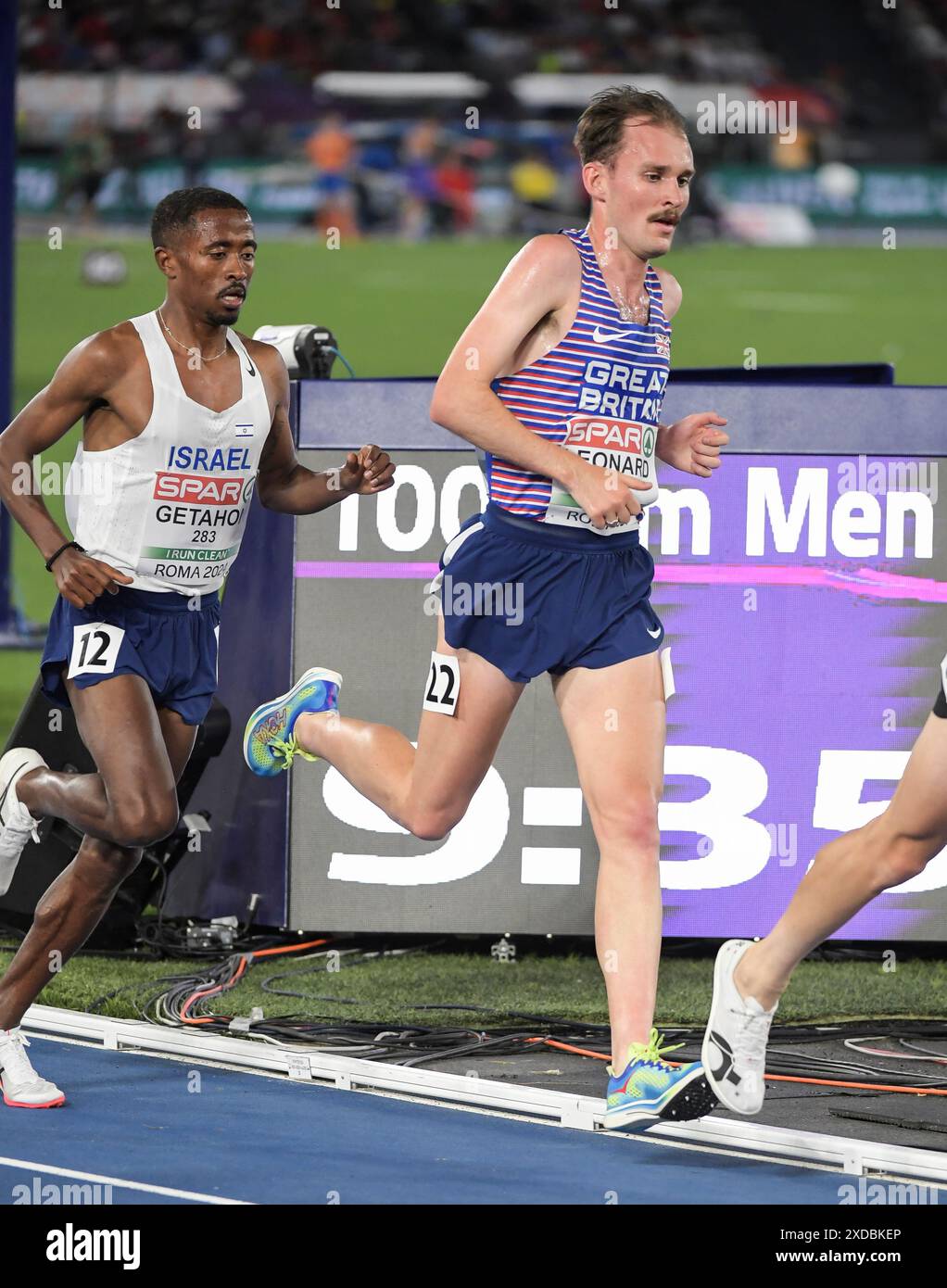 Rory Leonard of Great Britain competing in the men’s 10.000m final at ...