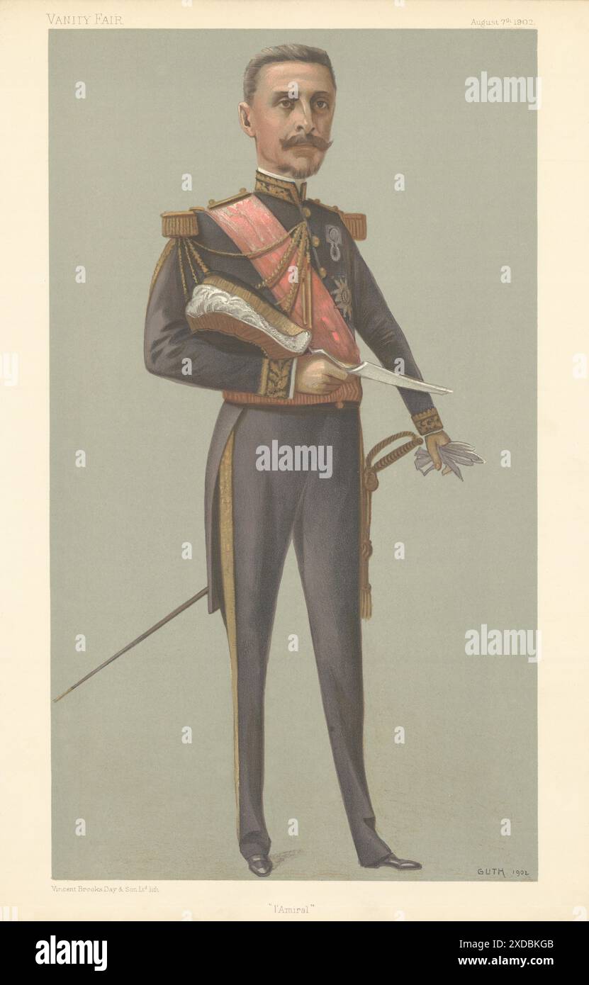 VANITY FAIR SPY CARTOON Admiral Raymond-Émile Gervais 'l'Amiral'. Naval ... VANITY FAIR SPY CARTOON Admiral Raymond-Émile Gervais 'l'Amiral'. Naval ...