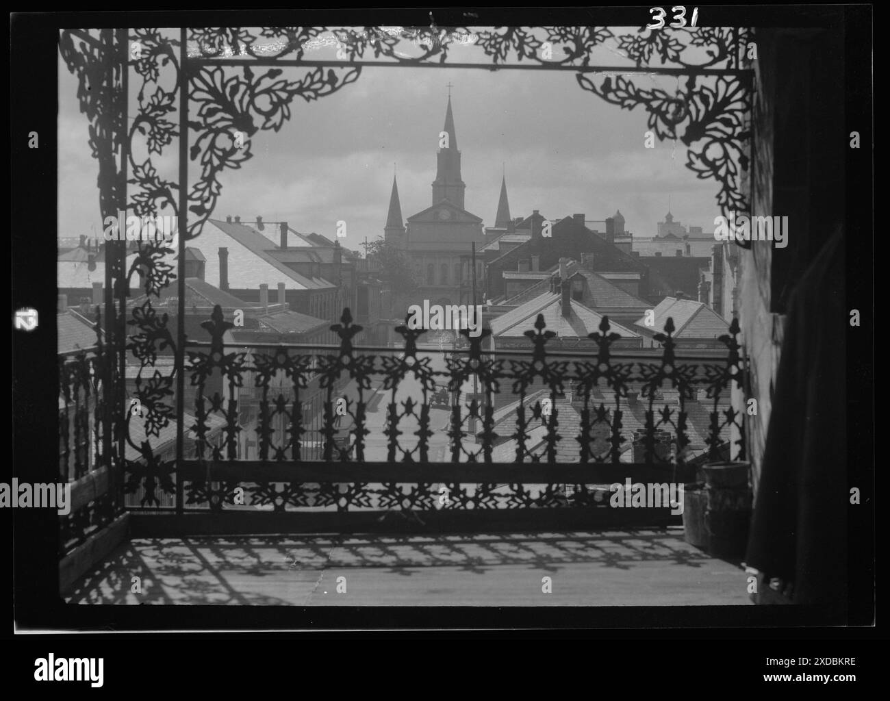 A vista through iron lace, New Orleans. Genthe photograph collection ...
