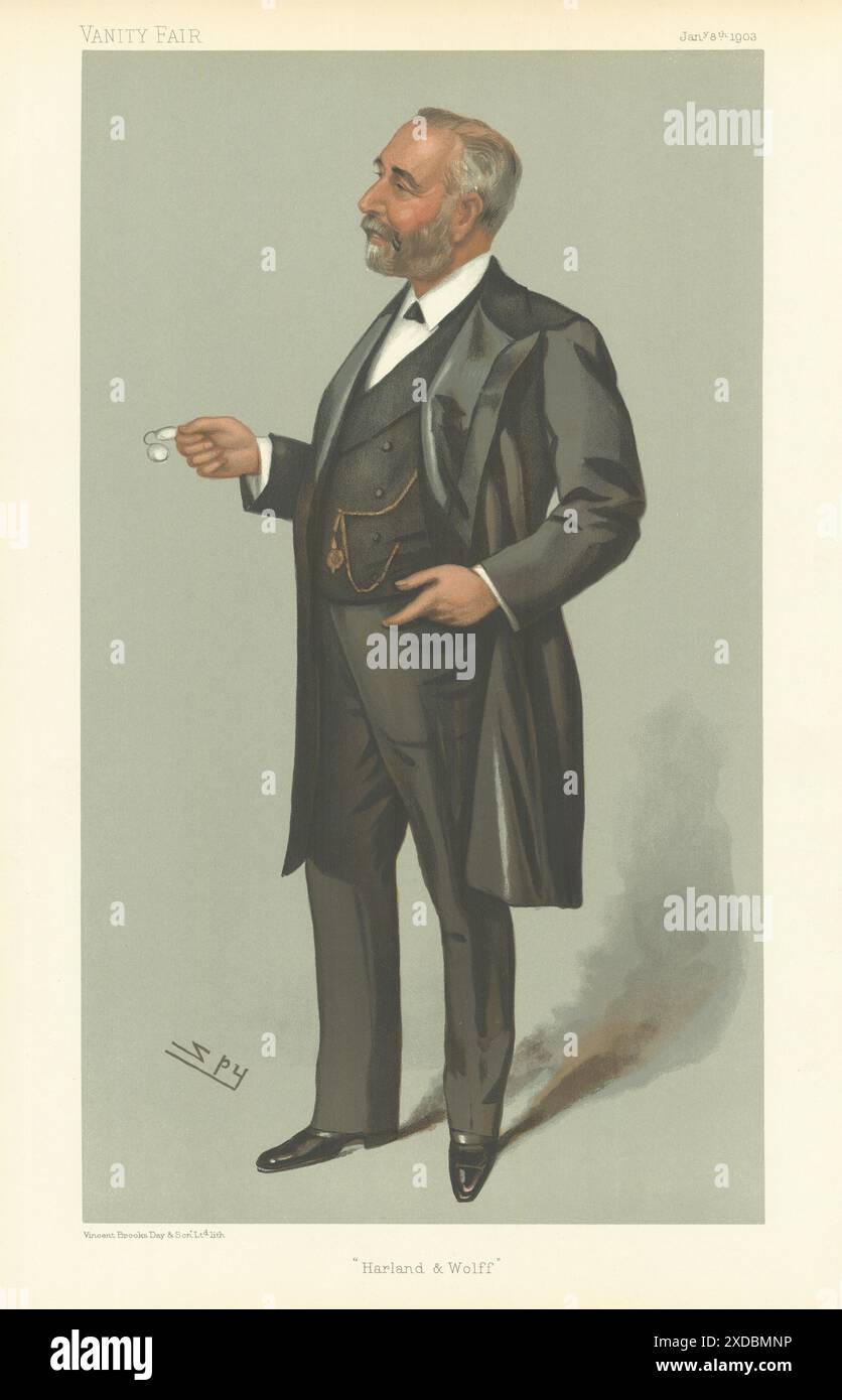 VANITY FAIR SPY CARTOON William James Pirrie 'Harland & Wolff ...