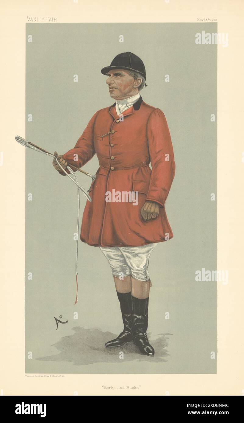 VANITY FAIR SPY CARTOON Sir Robert Wilmot 'Berks and Bucks'. Fox hunter ...