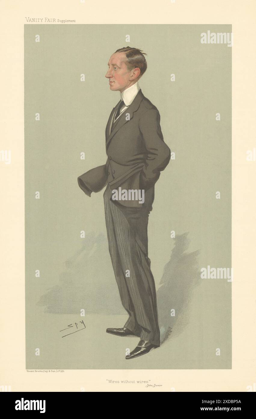VANITY FAIR SPY CARTOON Guglielmo Marconi 'Wires without wires ...
