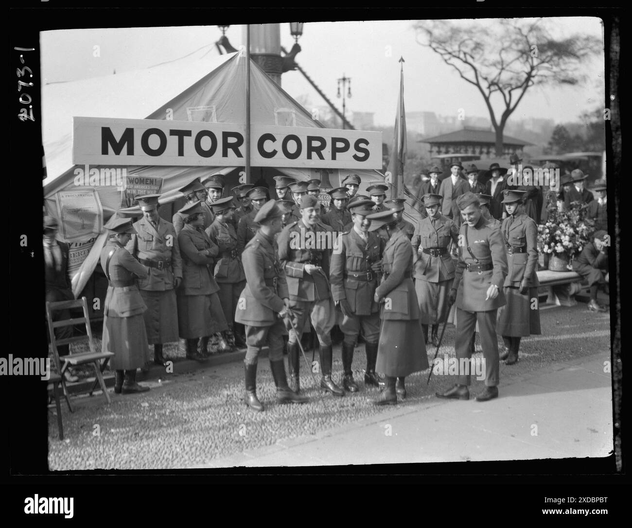 Motor Corps, with Major Bastedo. Genthe photograph collection Stock ...