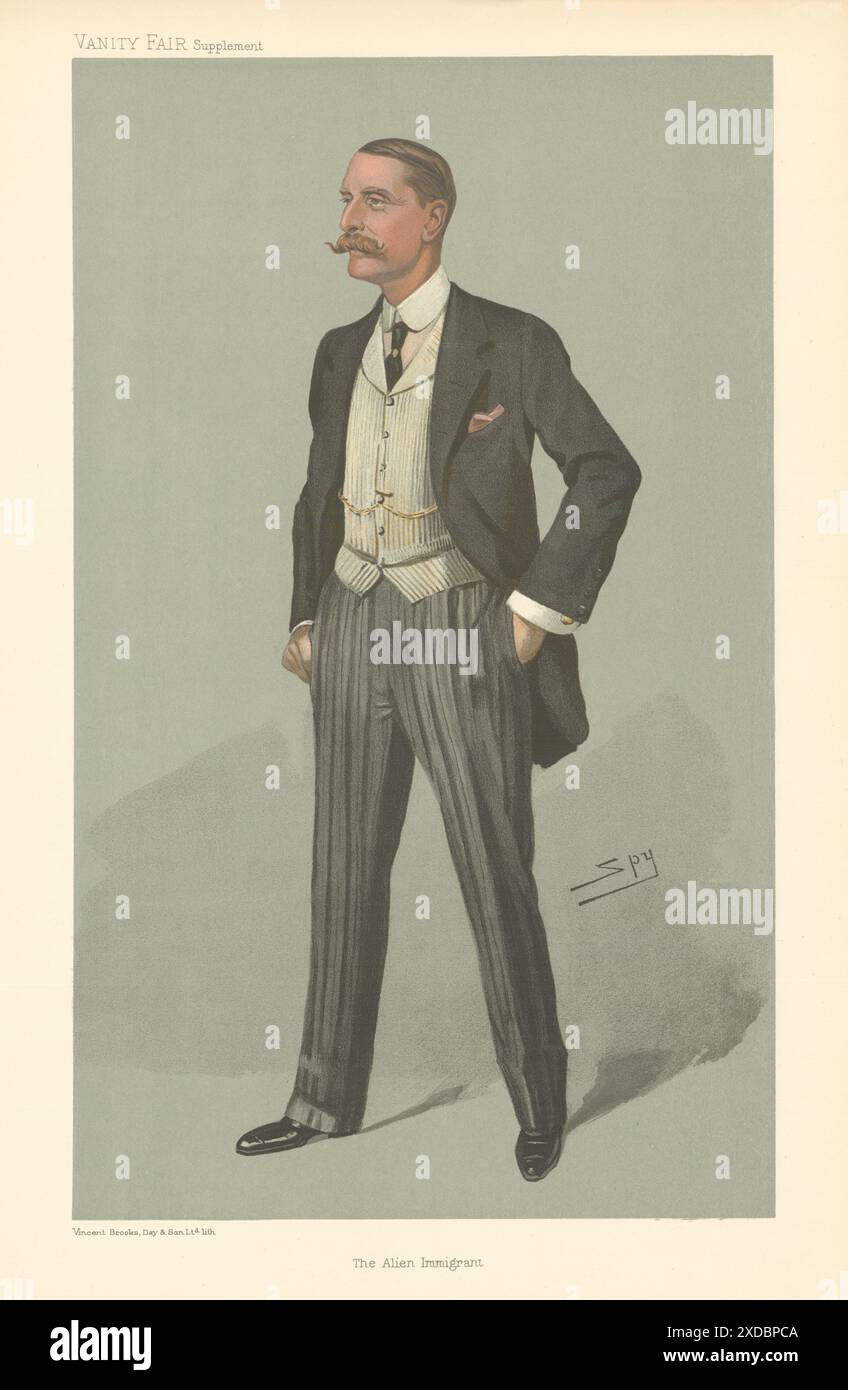VANITY FAIR SPY CARTOON Major William Evans-Gordon 'The Alien Immigrant ...