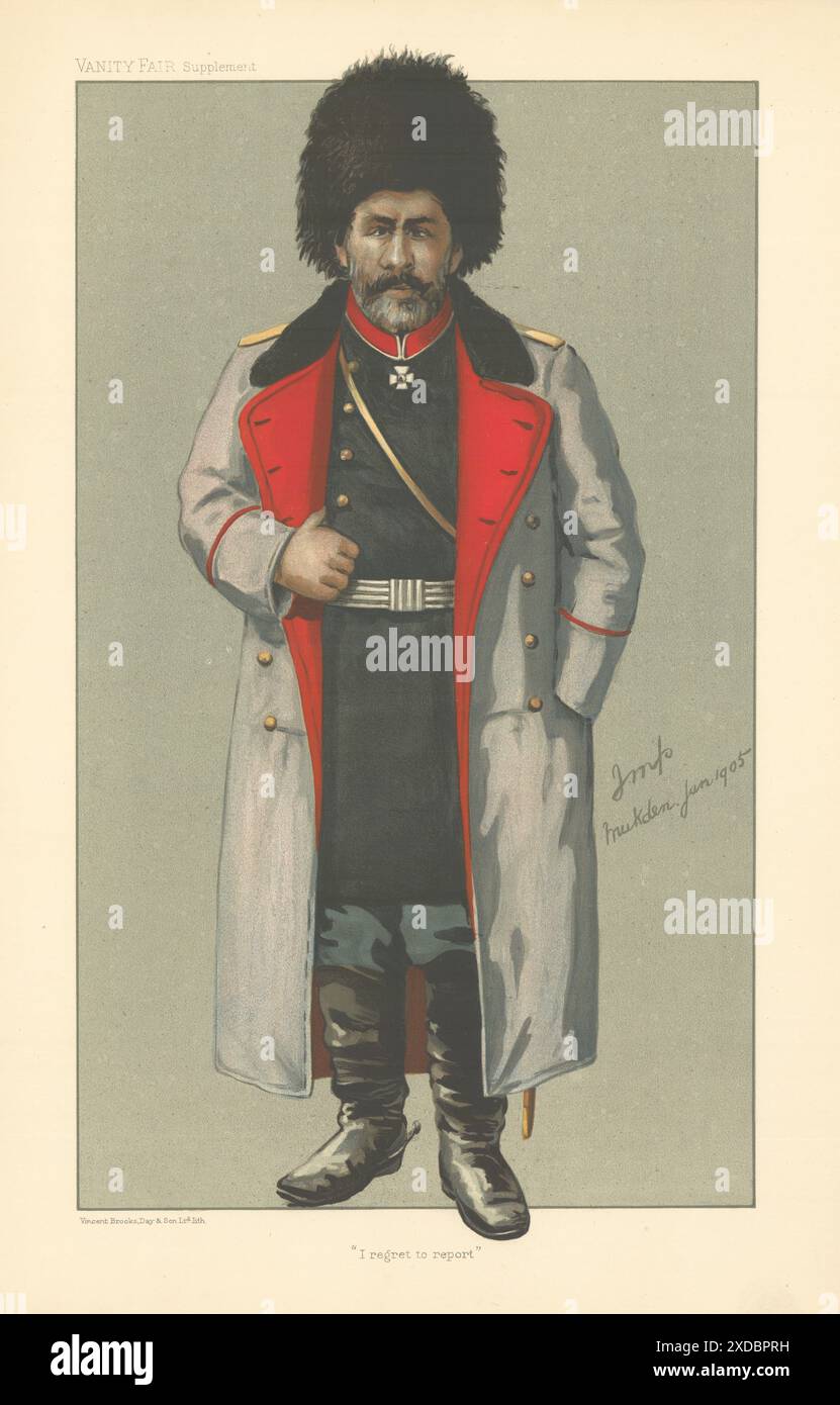 VANITY FAIR SPY CARTOON General Kuropatkin 'I regret to report' Russia ...