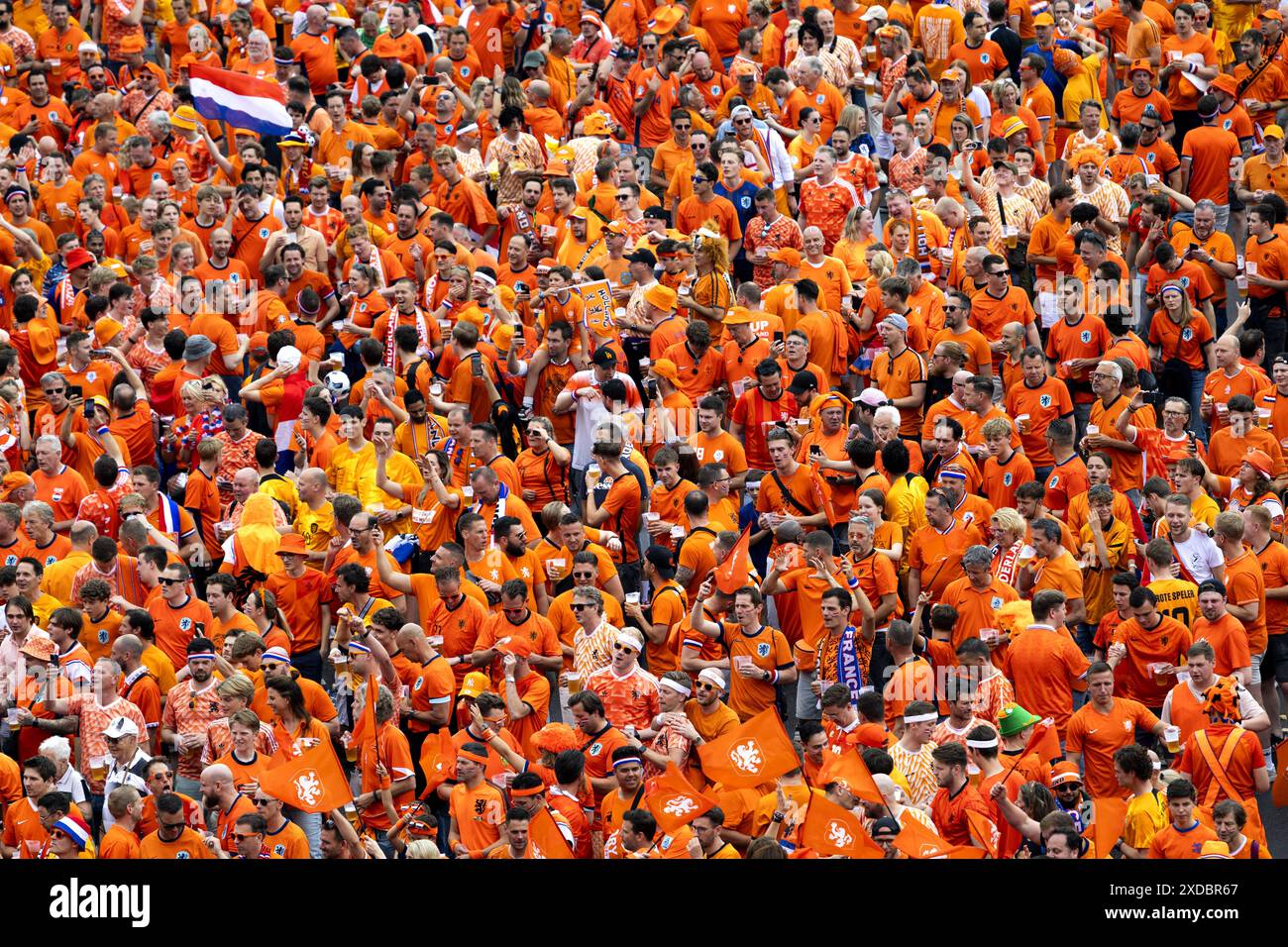 LEIPZIG - Dutch fans on the day before the second match at the European ...