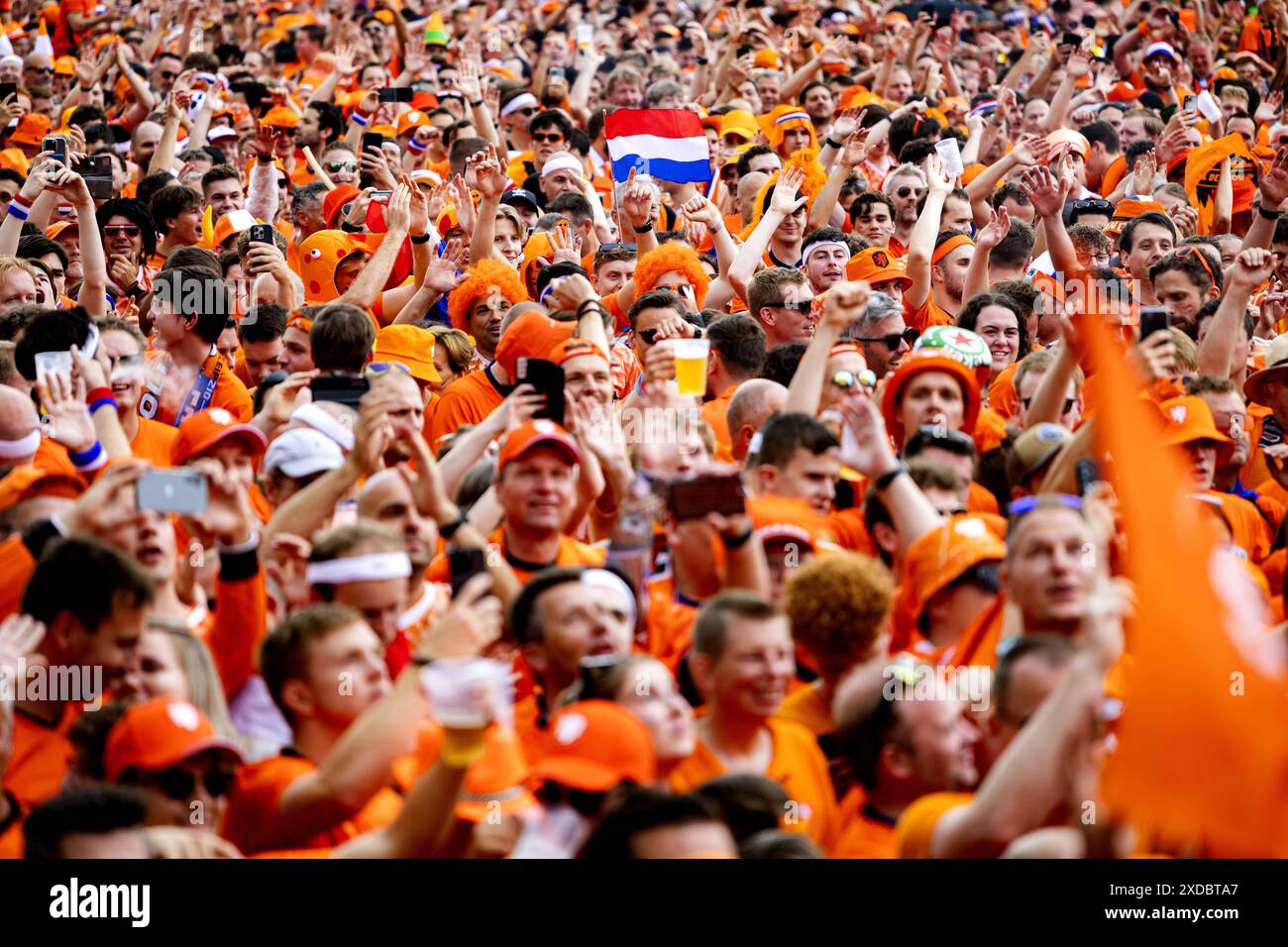 LEIPZIG - Dutch fans on the day before the second match at the European ...