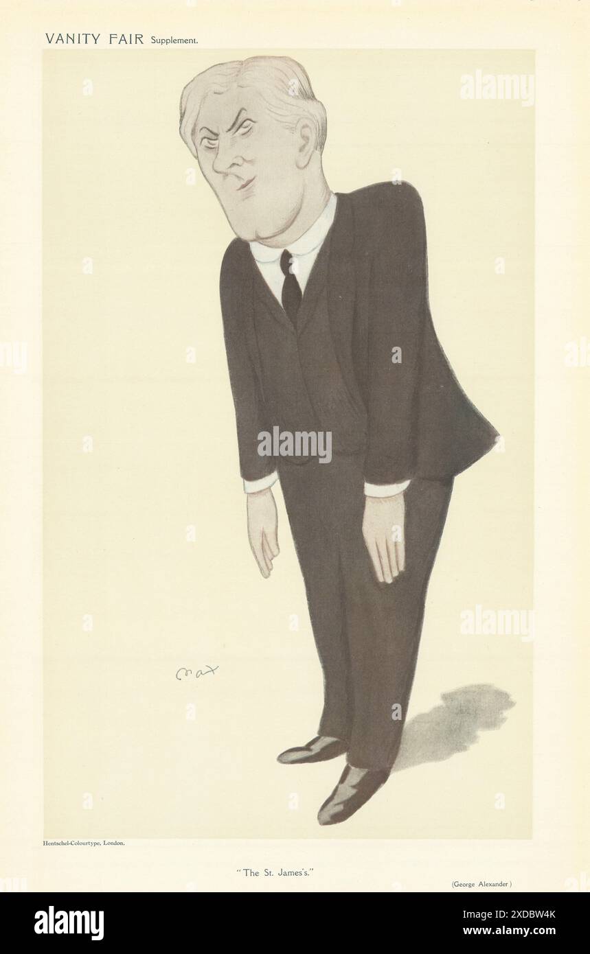 VANITY FAIR SPY CARTOON George Alexander 'The St James's' Theatre ...