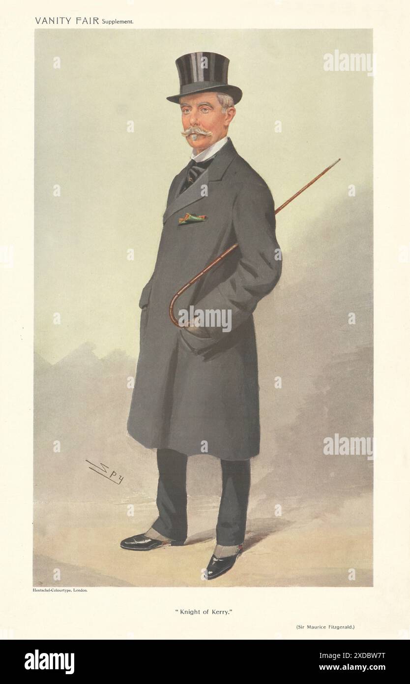 VANITY FAIR SPY CARTOON Sir Maurice Fitzgerald 'Knight of Kerry ...