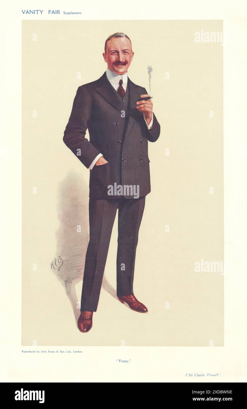 VANITY FAIR SPY CARTOON Sir Charles Friswell 'Frizzy' Cars. By HCO 1909 ...