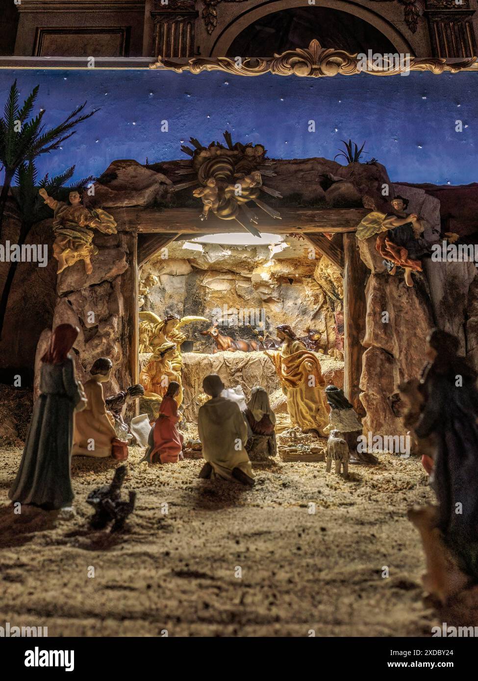 Portal de Belén in the city of Orihuela with decorations and Christmas ...