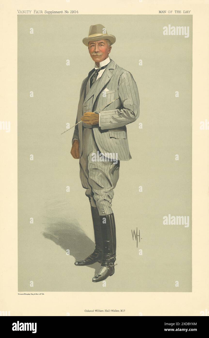VANITY FAIR SPY CARTOON Colonel William Hall Walker MP. Polo player. By ...