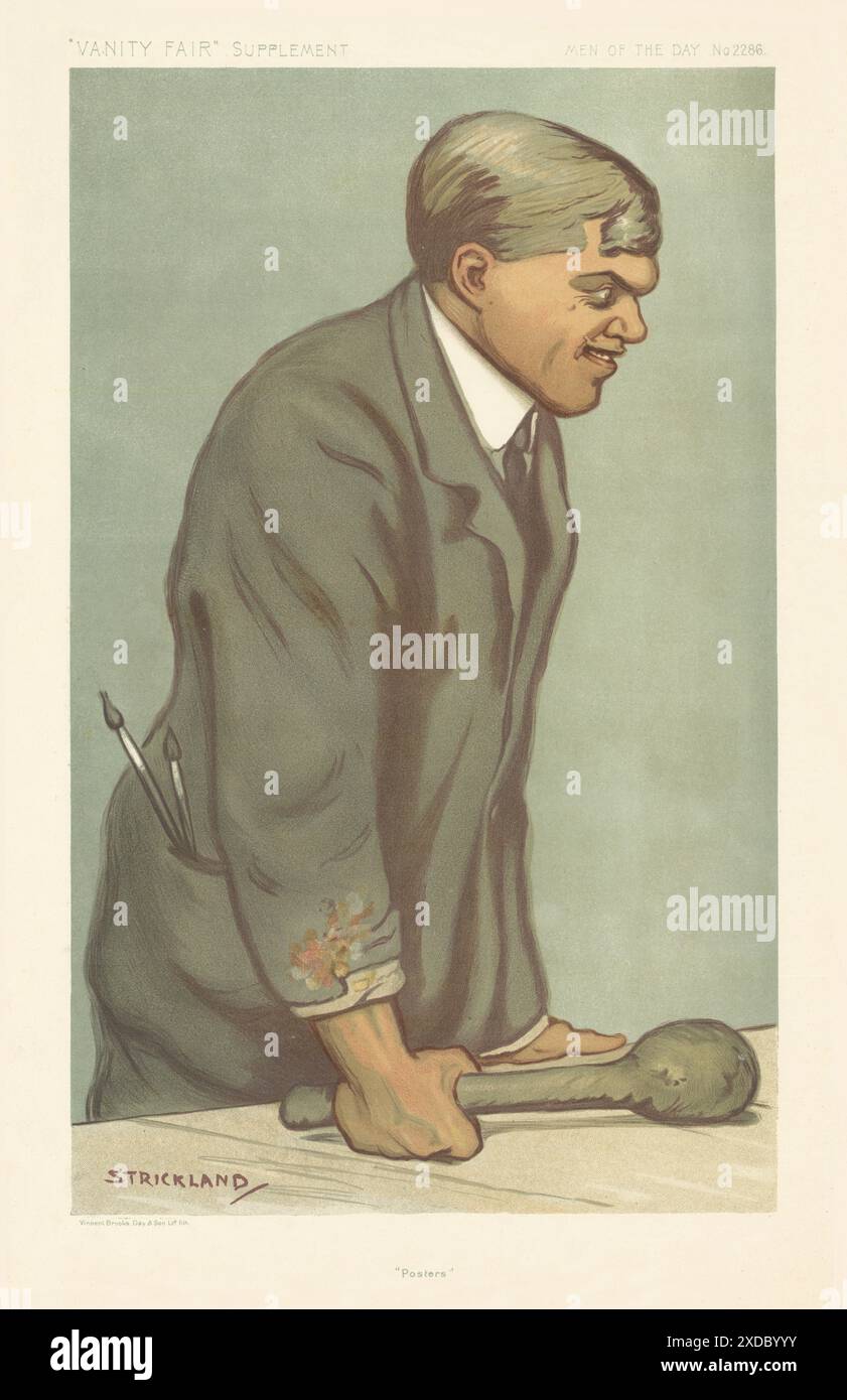 VANITY FAIR SPY CARTOON John Hassall 'Posters' Illustrator. By ...