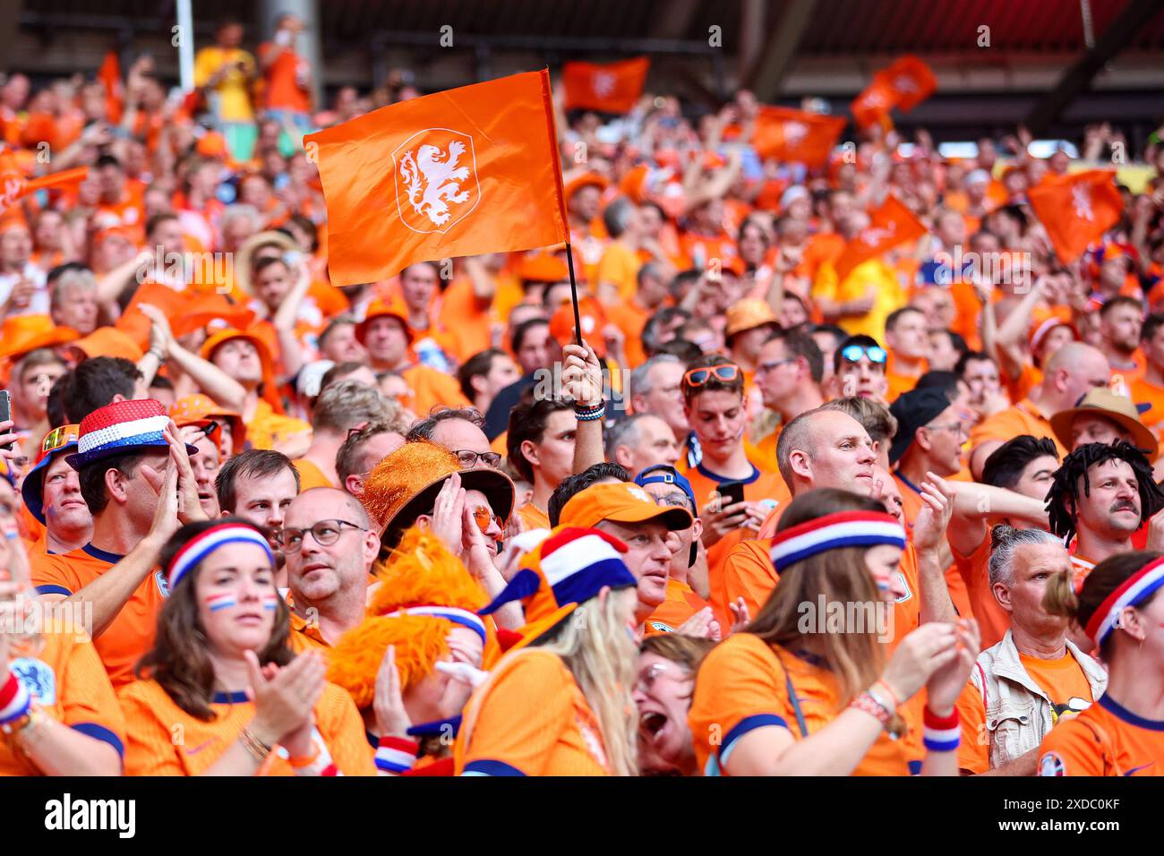 Netherlands fans inside the stadium before the UEFA EURO 2024 group ...