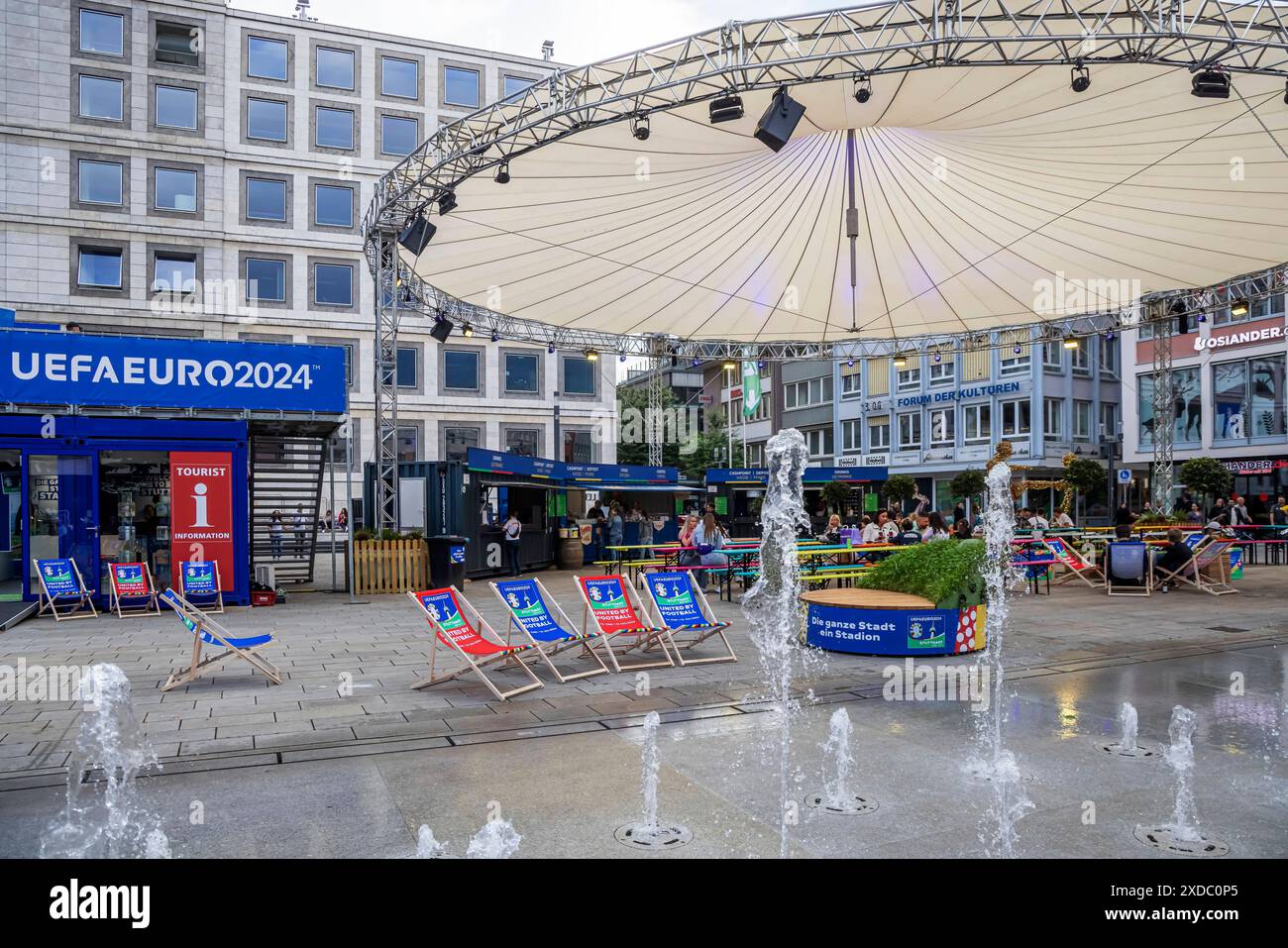 Public Viewing in Stuttgart. Motto zur UEFA EURO 2024: Die ganze Stadt ...