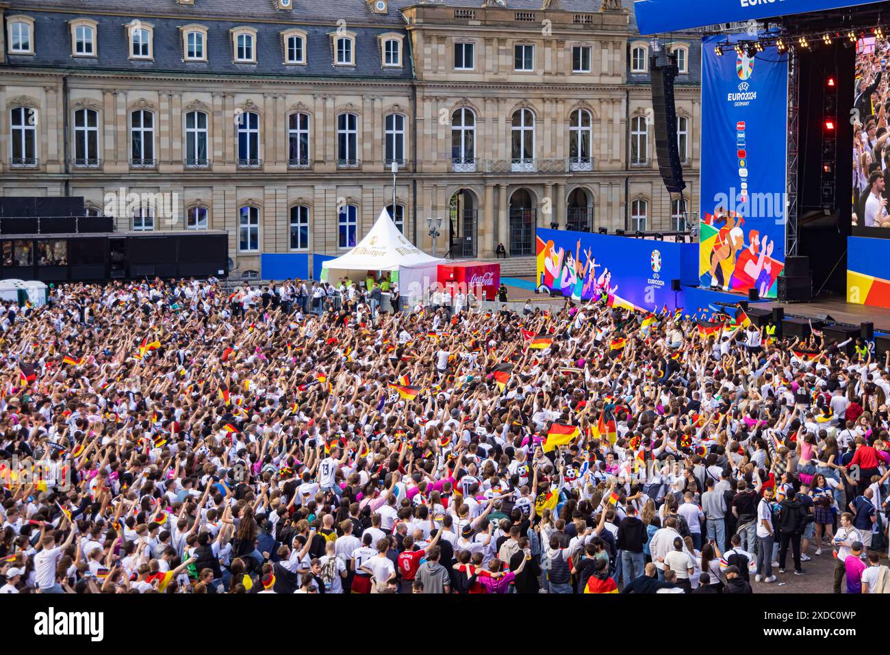 Public Viewing in Stuttgart. Deutschland - Schottland 5:1. 25.000 ...