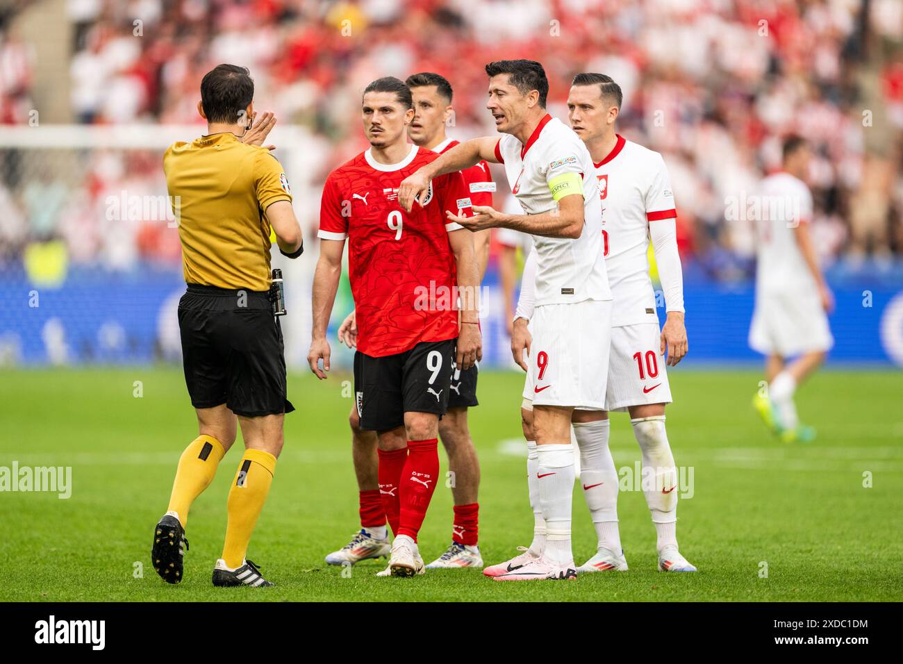 Berlin, Germany. 21st, June 2024. Referee Halil Meler of Austria seen ...