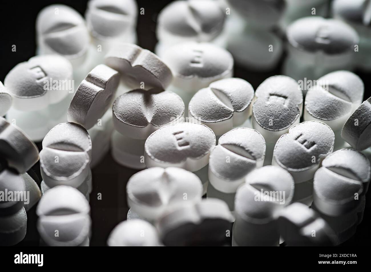 Narcotic substances, antidepressant, dope powder, syringes with drugs ...